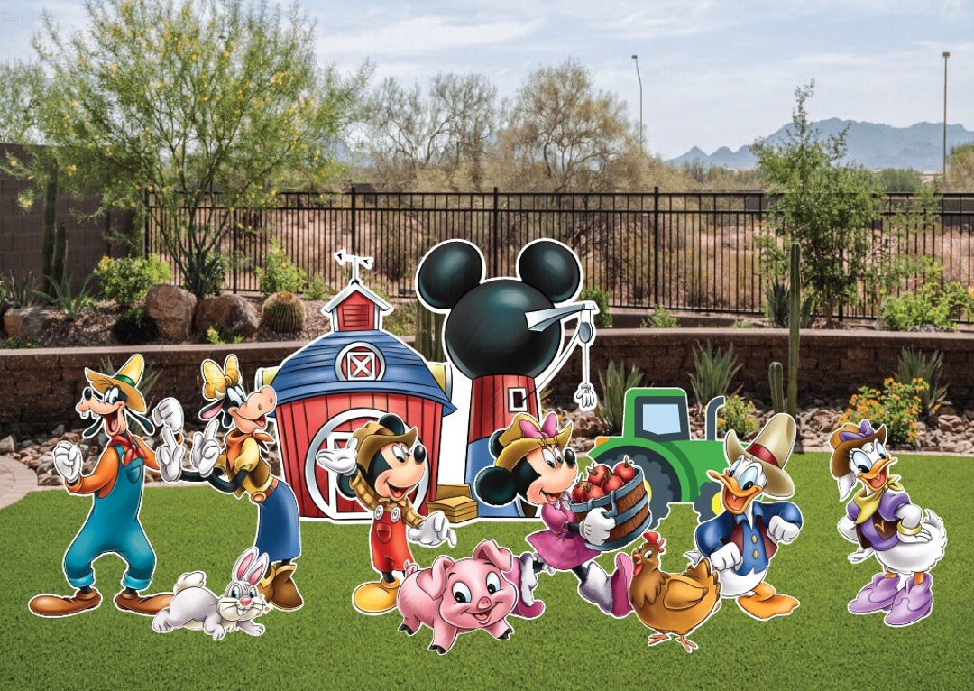 Mickey Mouse Farm Minnie Donald Duck Daisy Duck Goofy Pluto Clarabelle ...
