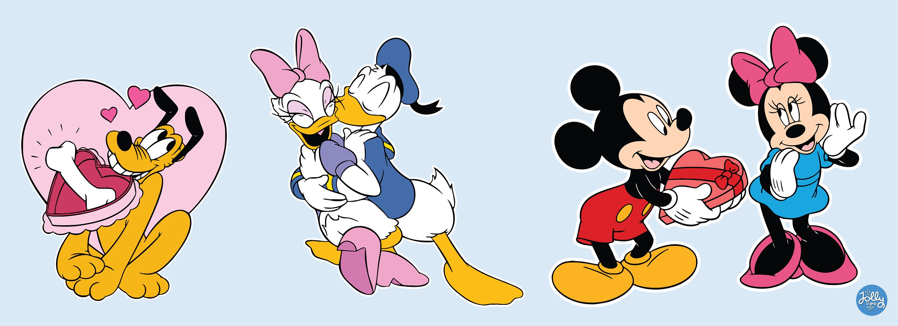 Mickey Mouse Giving Minnie Mouse Valentine Chocolates Donald - Etsy