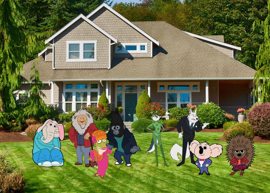 Sing Characters Buster Moon, Ash, Miss Crawley, Meena, Jimmy Crystal ...