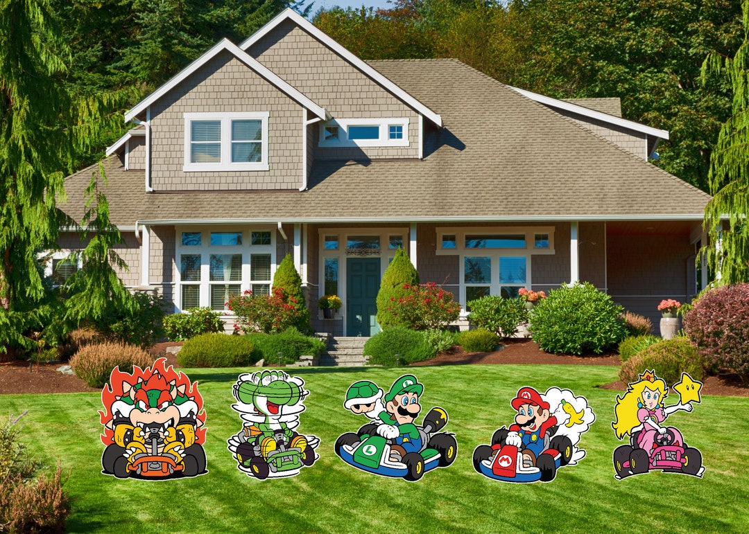 Mario Brothers Mario Kart Props Party Decorations Luigi Princess Peach ...