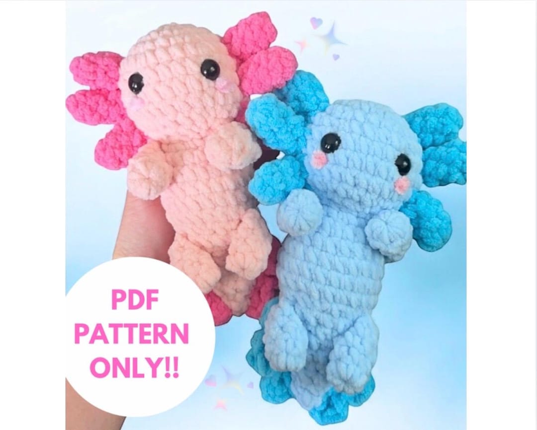 Crochet Axolotl Pattern / Easy Axolotl Amigurumi Pattern / Handmade ...