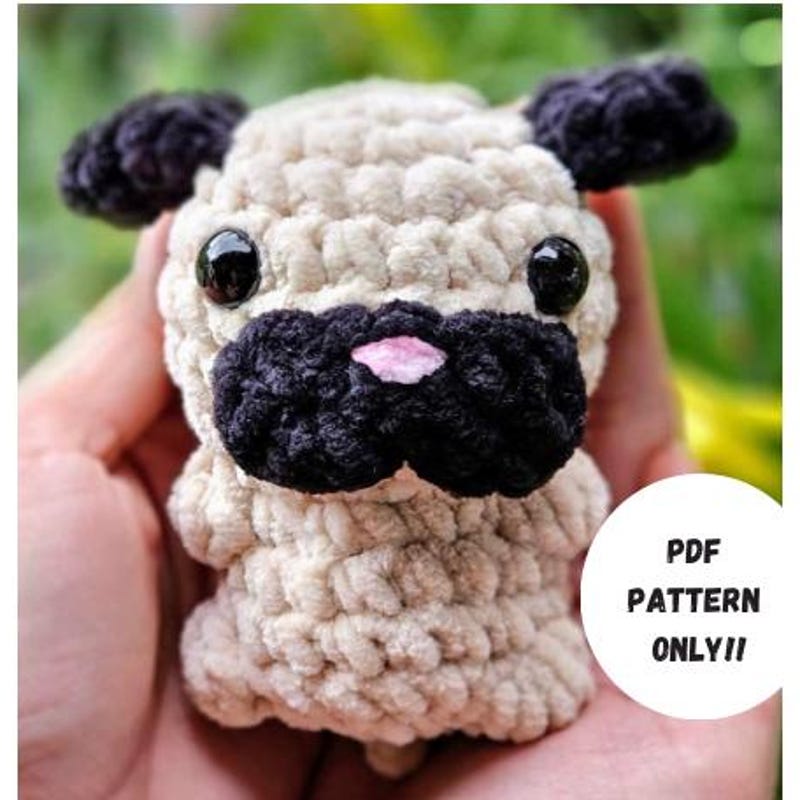 Crochet Pug Pattern - Etsy