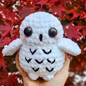 Snowy Owl Crochet Pattern / Low Sew Amigurumi Owl Pattern / Crochet Owl ...