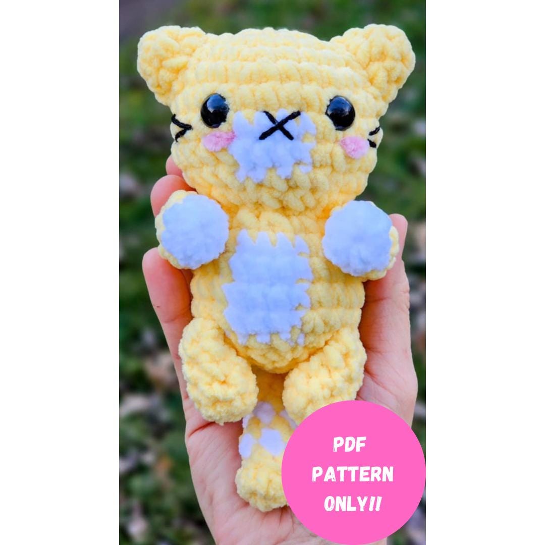 Yellow Cat Crochet Cat Pattern / Kitten Crochet Pattern / Kitten ...