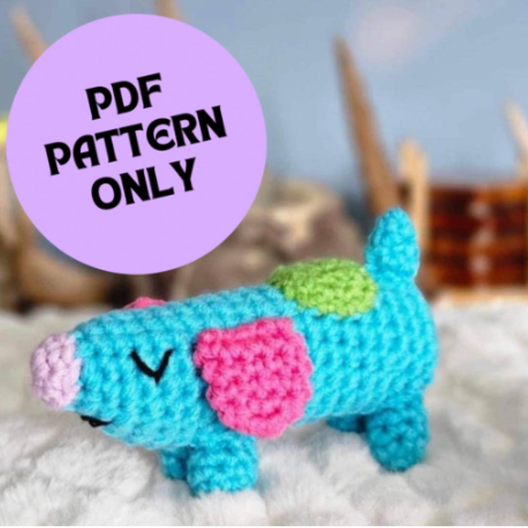 Long Dog Crochet Pattern, Crochet Blue Y Dog Amigurumi, Weiner Dog ...
