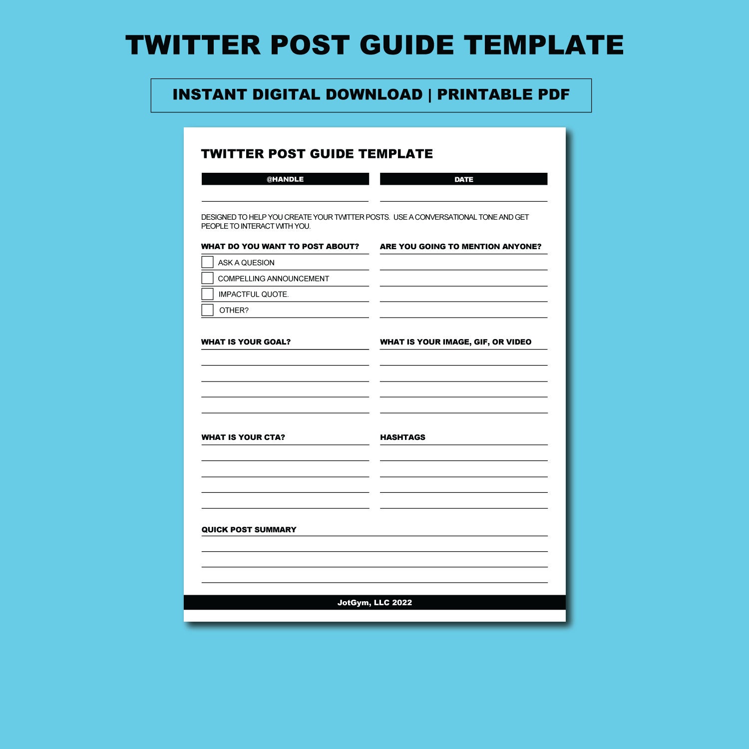 Twitter Template Download