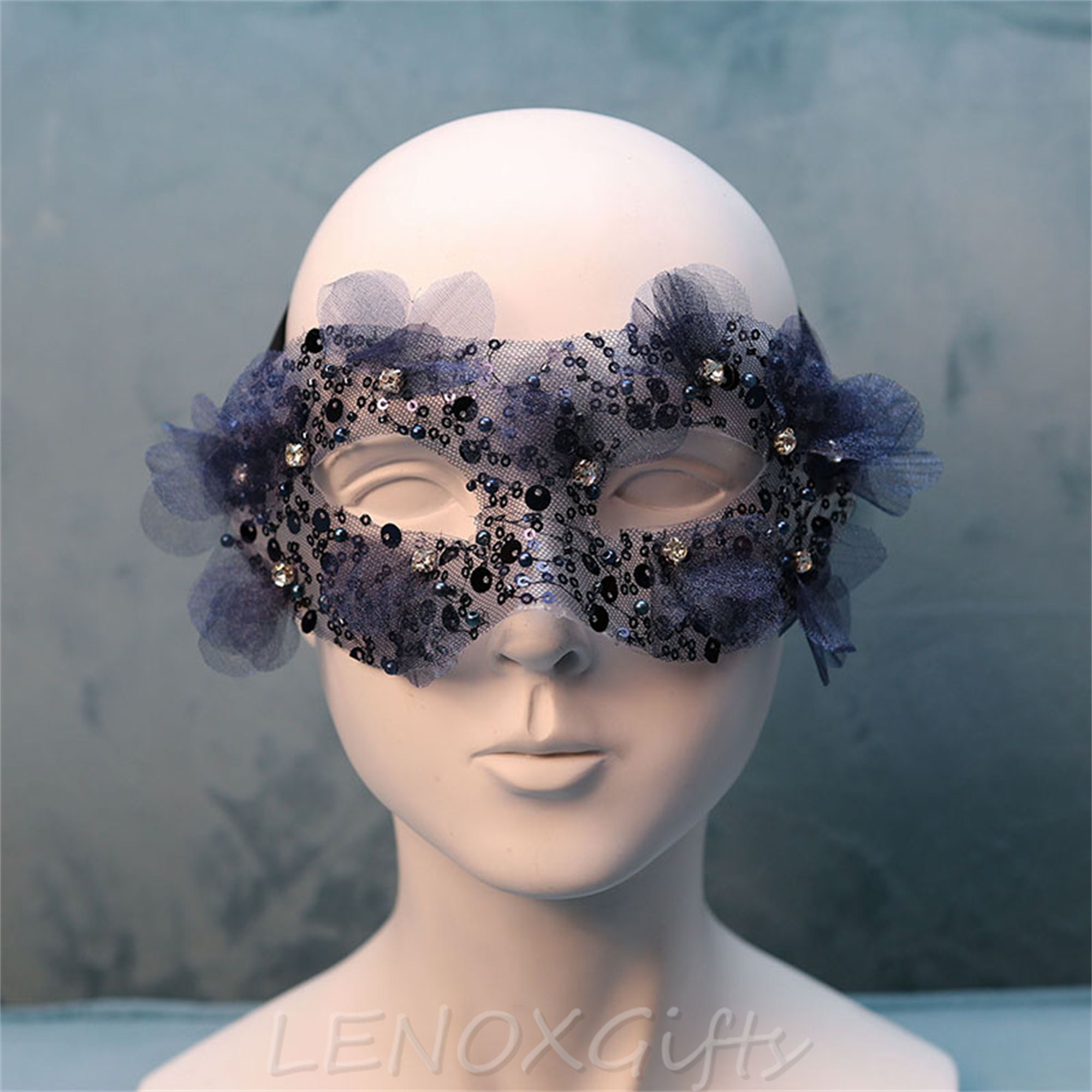 MIST Dark Purple Masquerade Mask Sequined Mask Mysterious Eye Mask ...