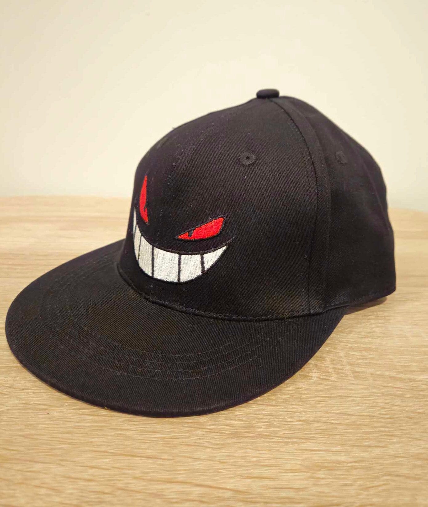 Pokemon Gengar Shadow Hat Embroidered Cap, Black With Purple Lining ...