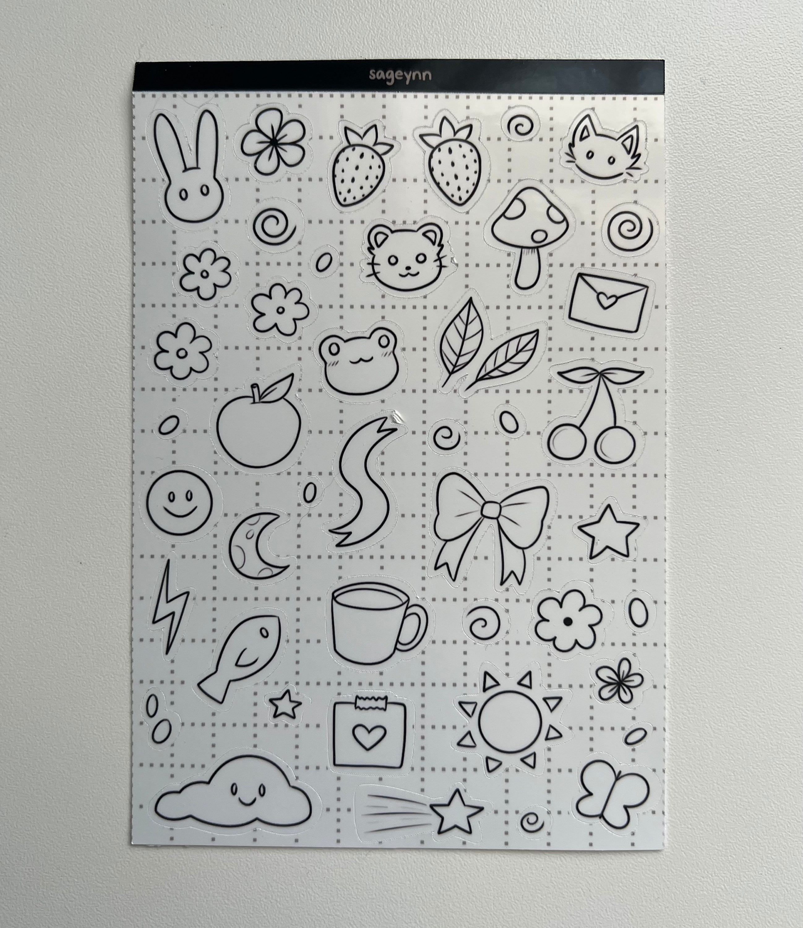 Cute Doodles Sticker Sheet - Etsy