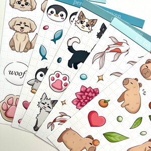 Cute Cat Sticker Sheet - Etsy