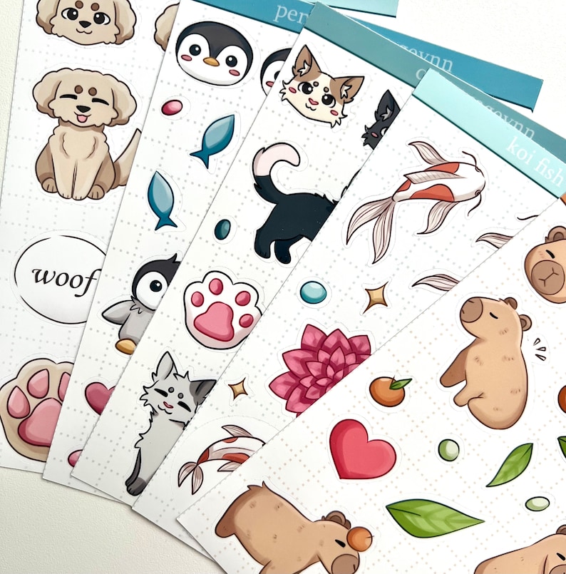 Cute Cat Sticker Sheet - Etsy