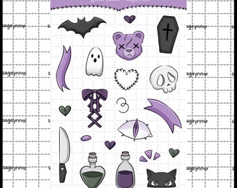 1980S GOTH Junk Journal Printable Digital Paper Altered Art Journal ...