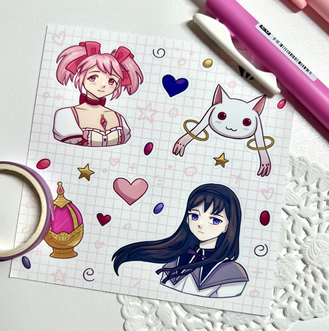 Magical Girl Sticker Sheet - Etsy