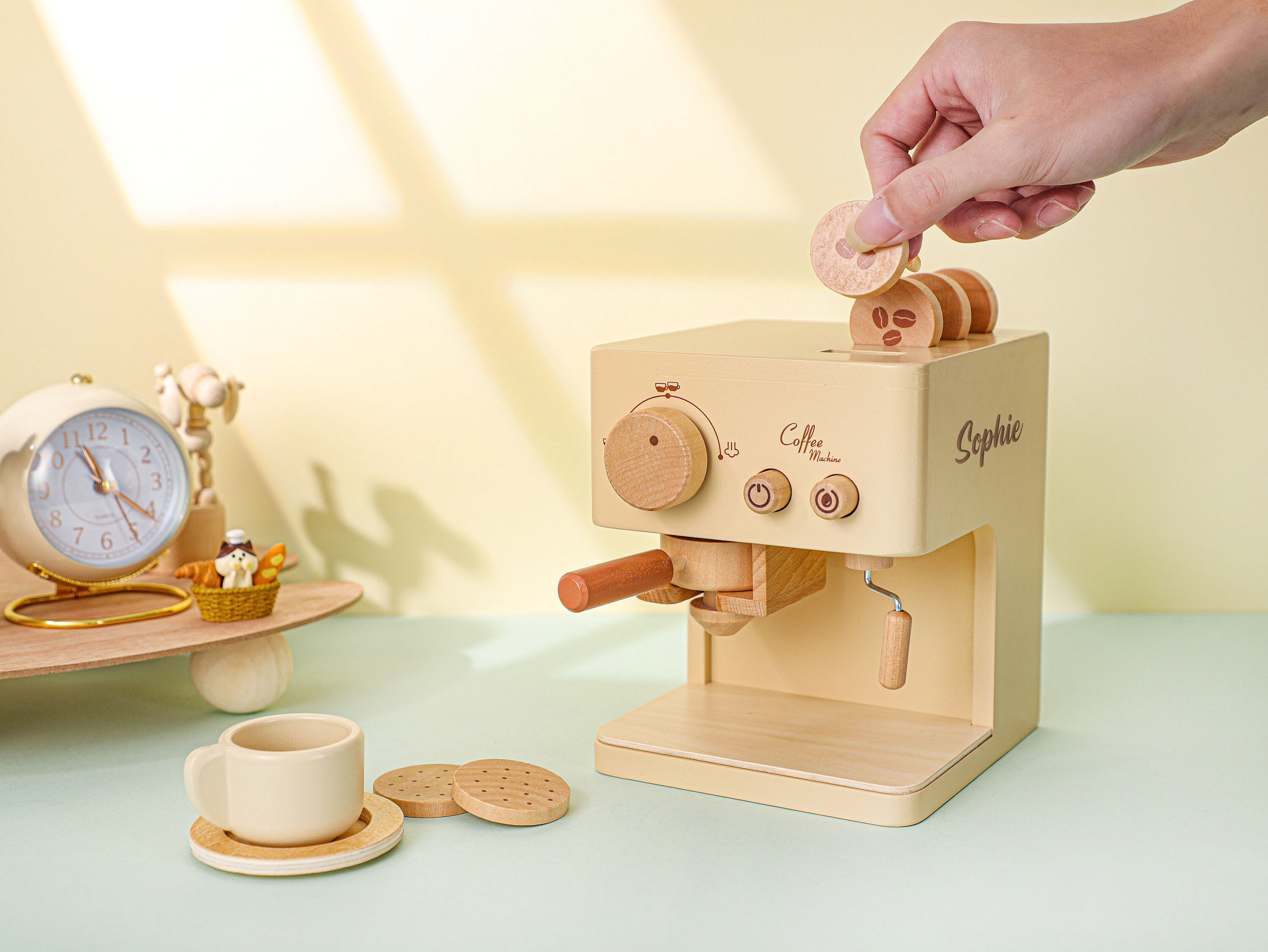 Personalized Engraved Coffee Machine Toy, 1st Birthday Boys, Easter ...