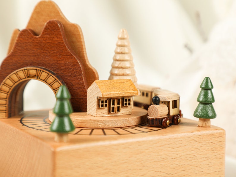 Engraved Name Musical Trains, Wooden Music Box, Personalized Gifts ...