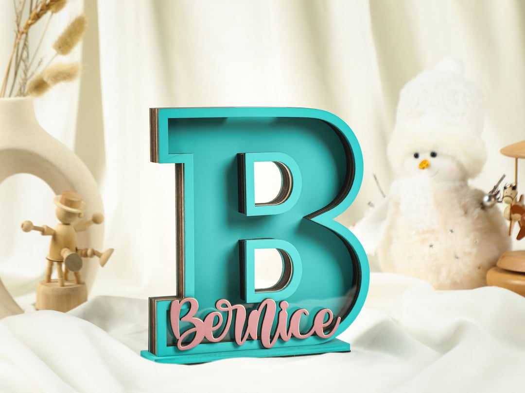 Custom Letter Piggy Bank, Alphabet Letter Bank Coin Bank, Custom Baby ...