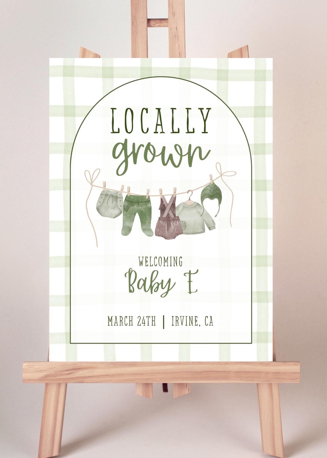 Locally Grown Welcome Sign Template - Etsy