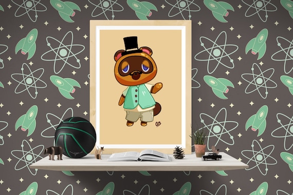 ACNH Tom Nook Digital Art Instant Download - Etsy