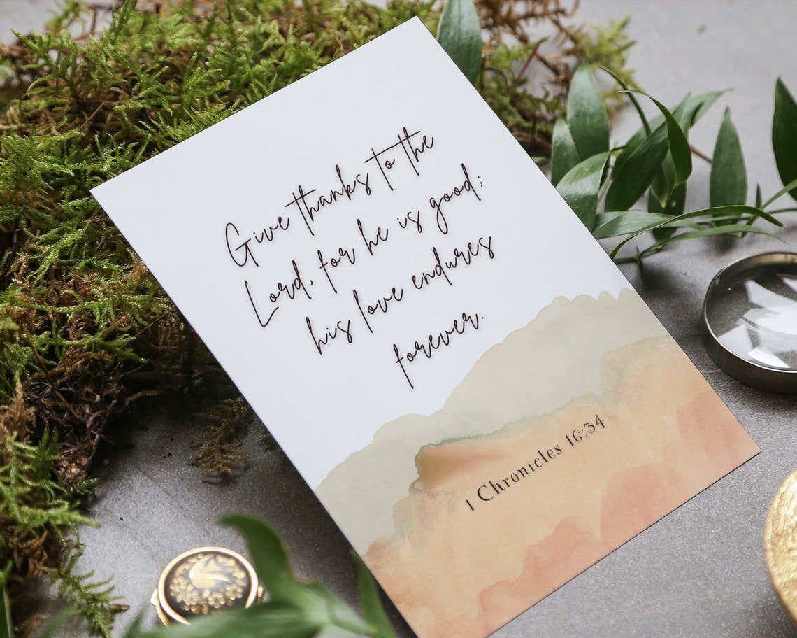 Give Thanks to the Lord | 1 Chronicles 16:34 | Scripture Wall Art ...
