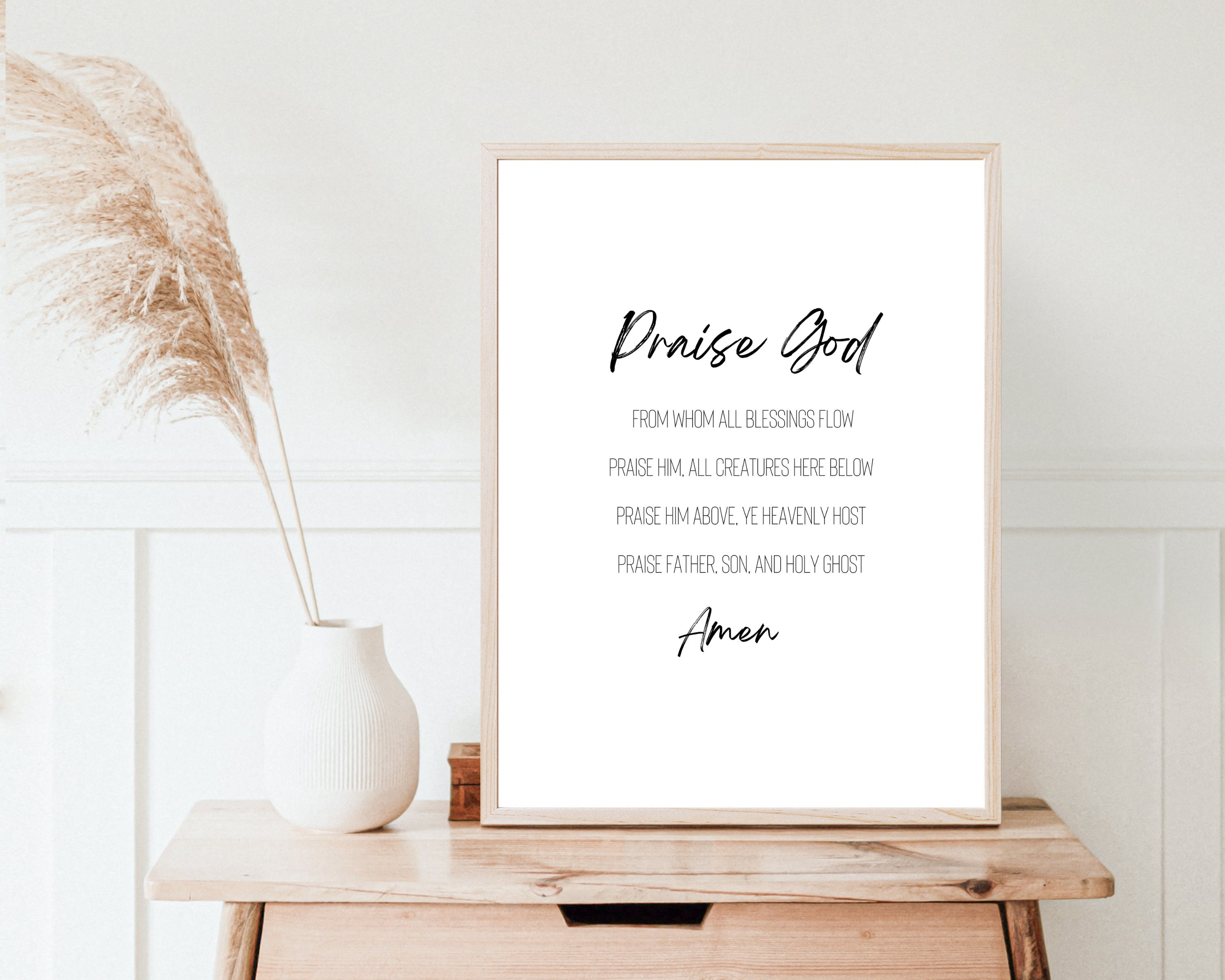 Doxology Minimalist Print | Instant Digital Download | Doxology Lyrics ...
