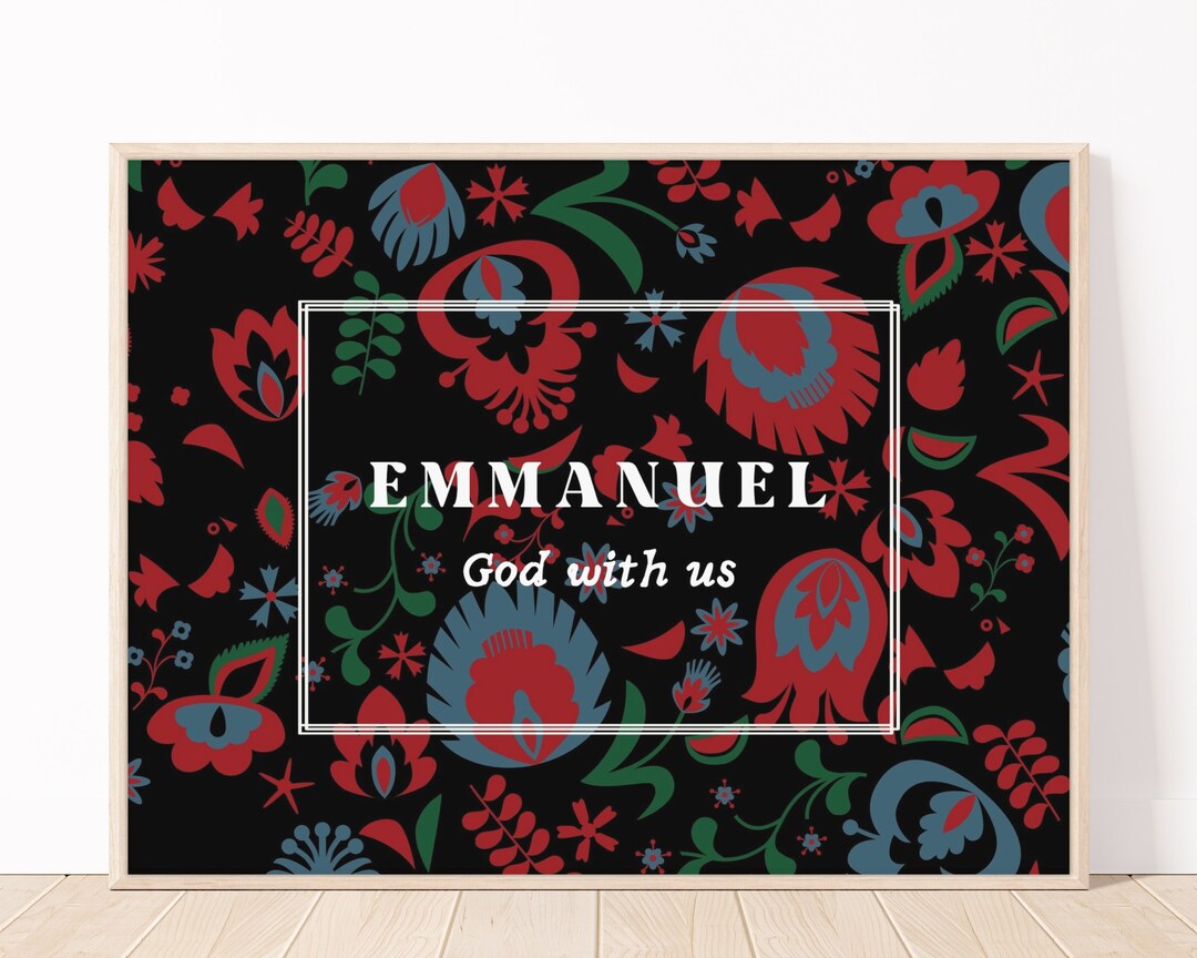 Emmanuel God With Us | Folk Christmas Card | Holiday | Digital Download ...