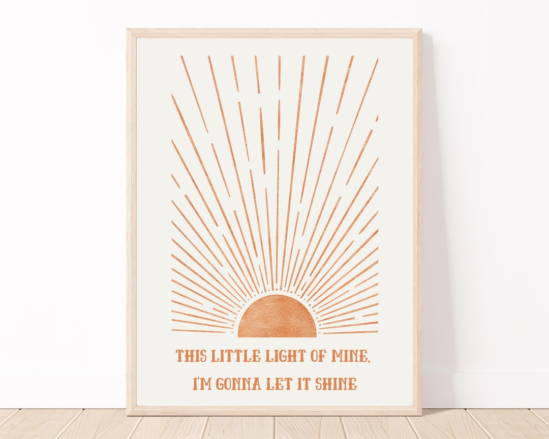 This Little Light Song | Instant Download | Mid-century Sun | Nursery ...