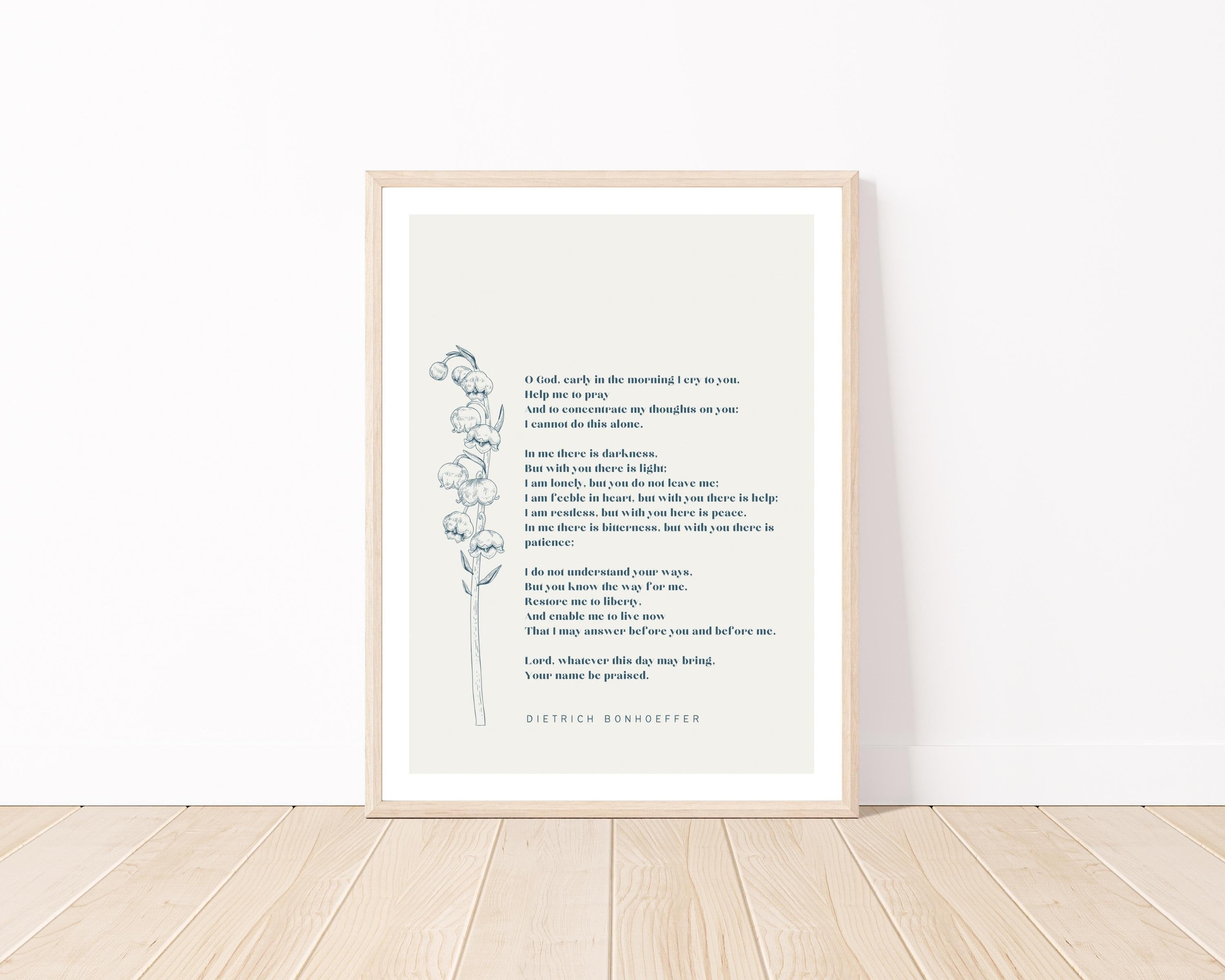 Bonhoeffer Morning Prayer Printable | Bonhoeffer Quote | Bonhoeffer ...