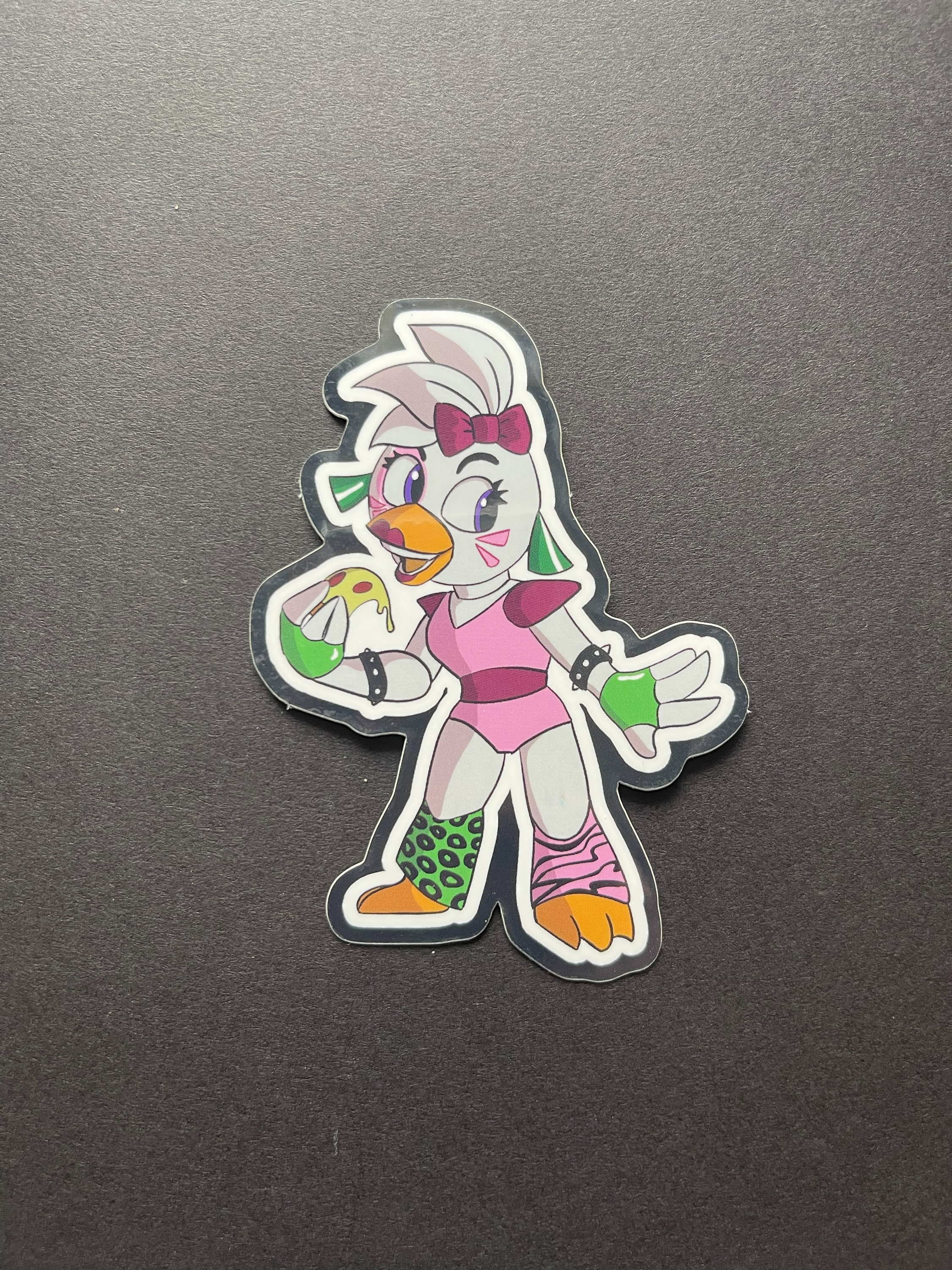 Fnaf Character Vinyl Sticker Chica, Freddy, Monty, Roxanne, Music Man ...