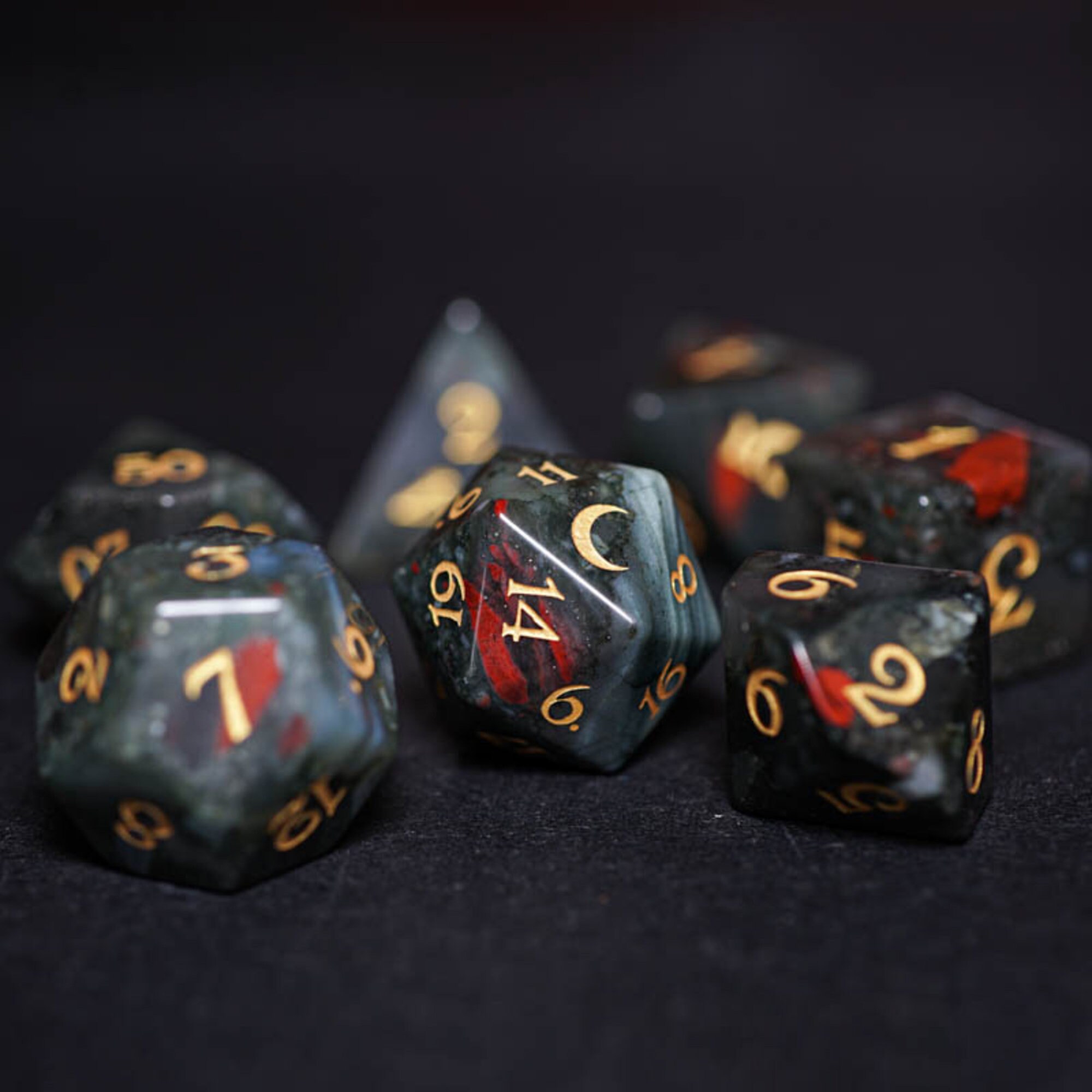 Bloodstone Dice Set - Etsy