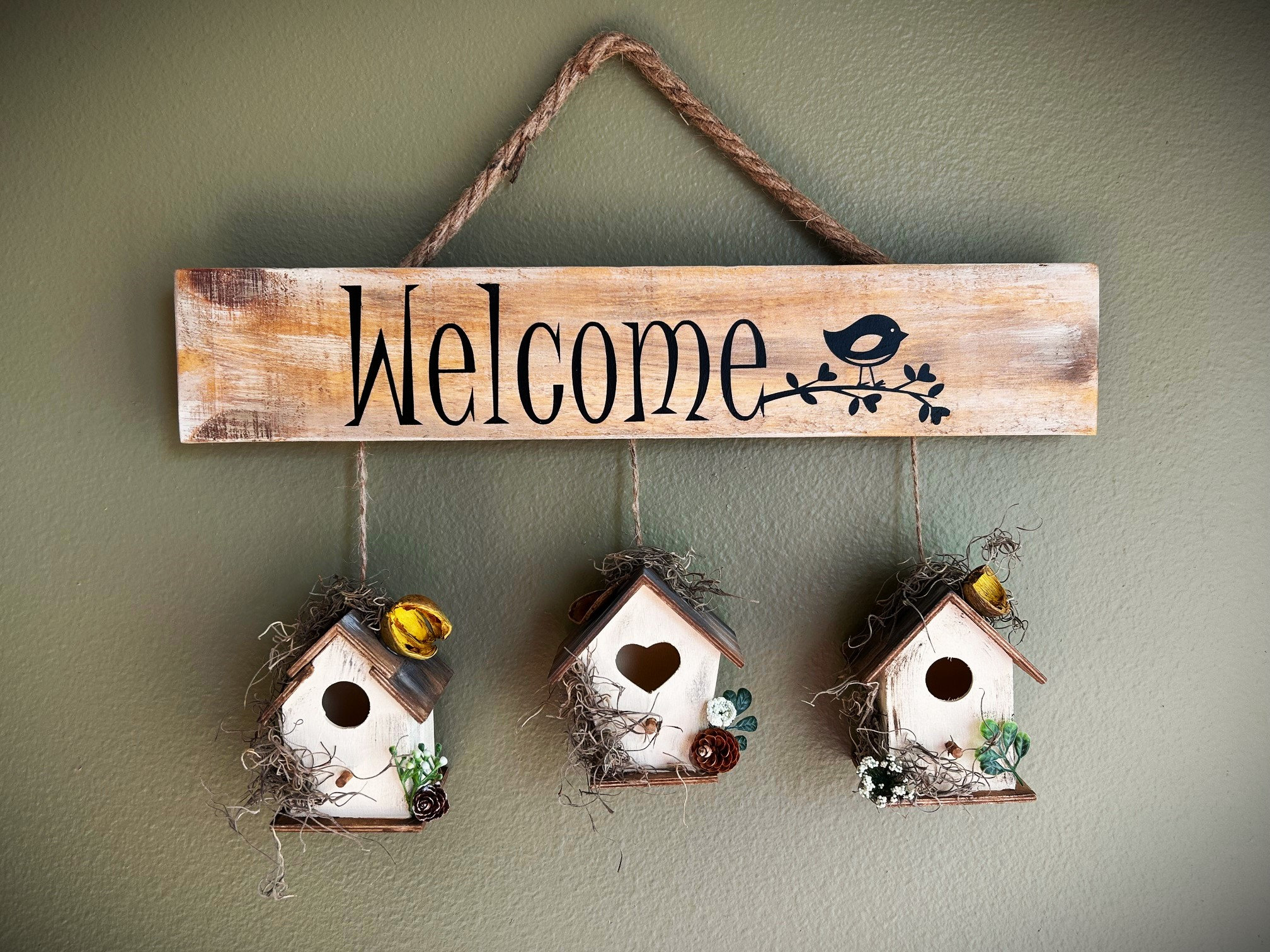 Welcome Bird House Sign - Etsy