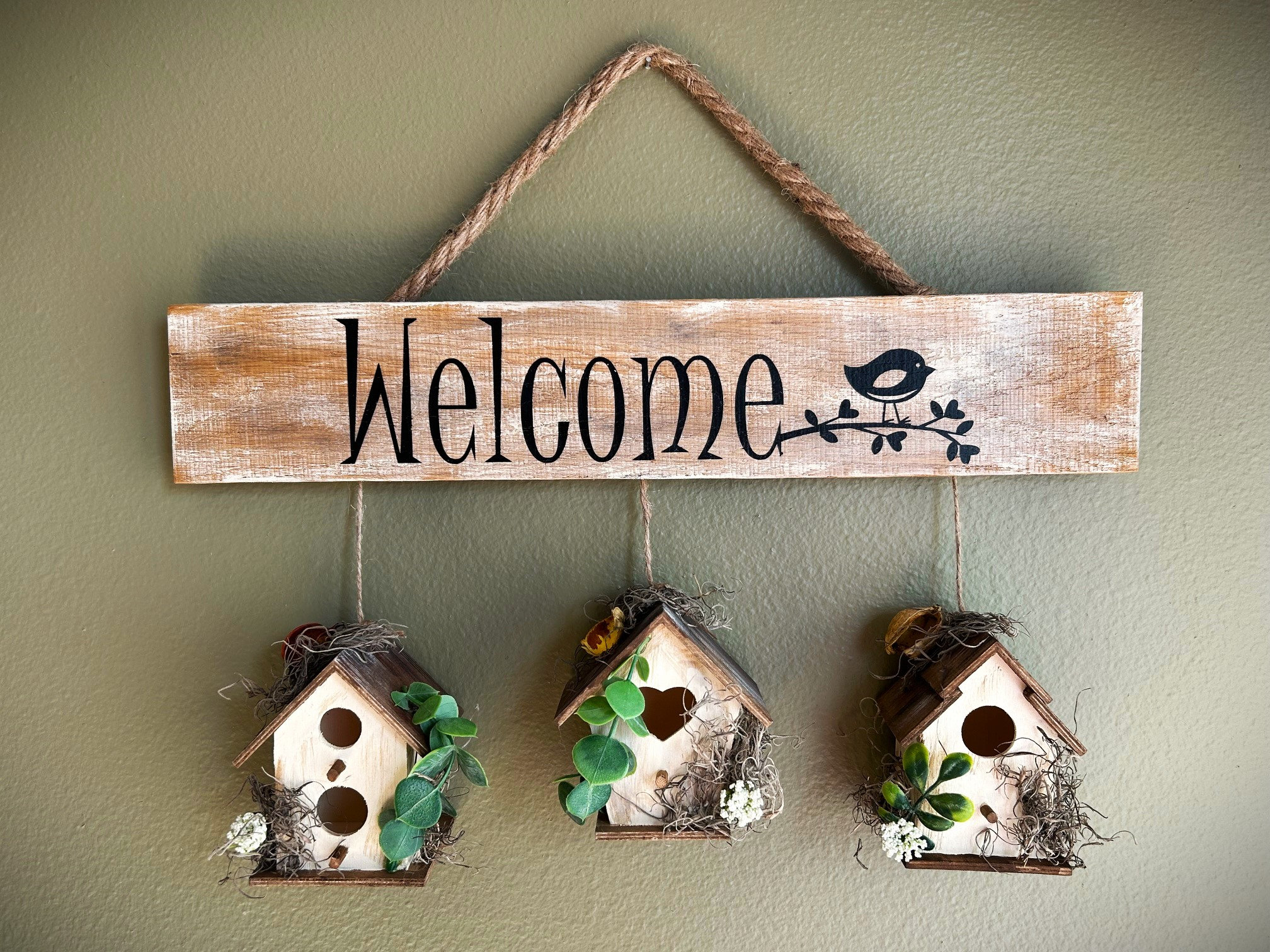 Welcome Bird House Sign - Etsy