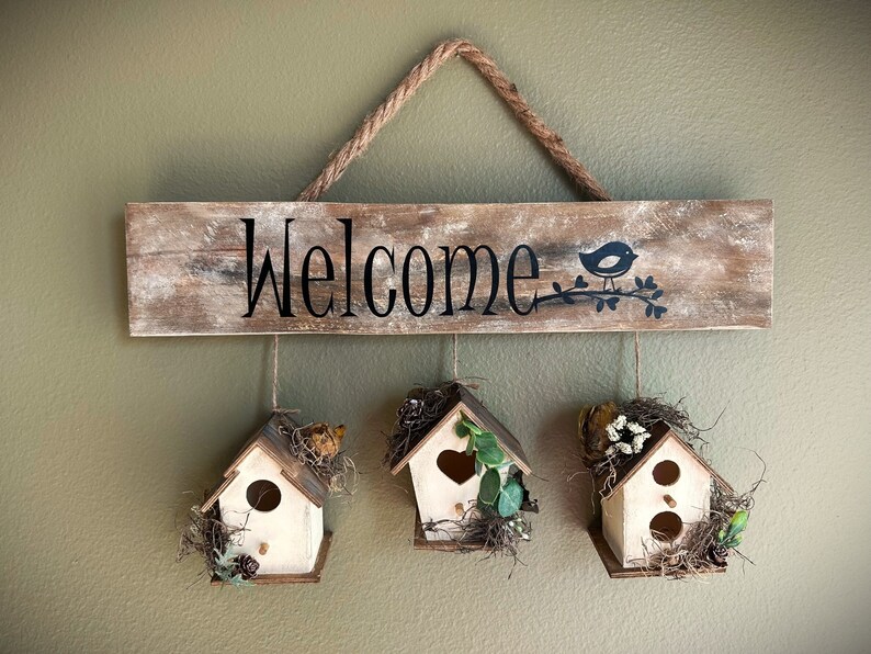 Welcome Bird House Sign - Etsy