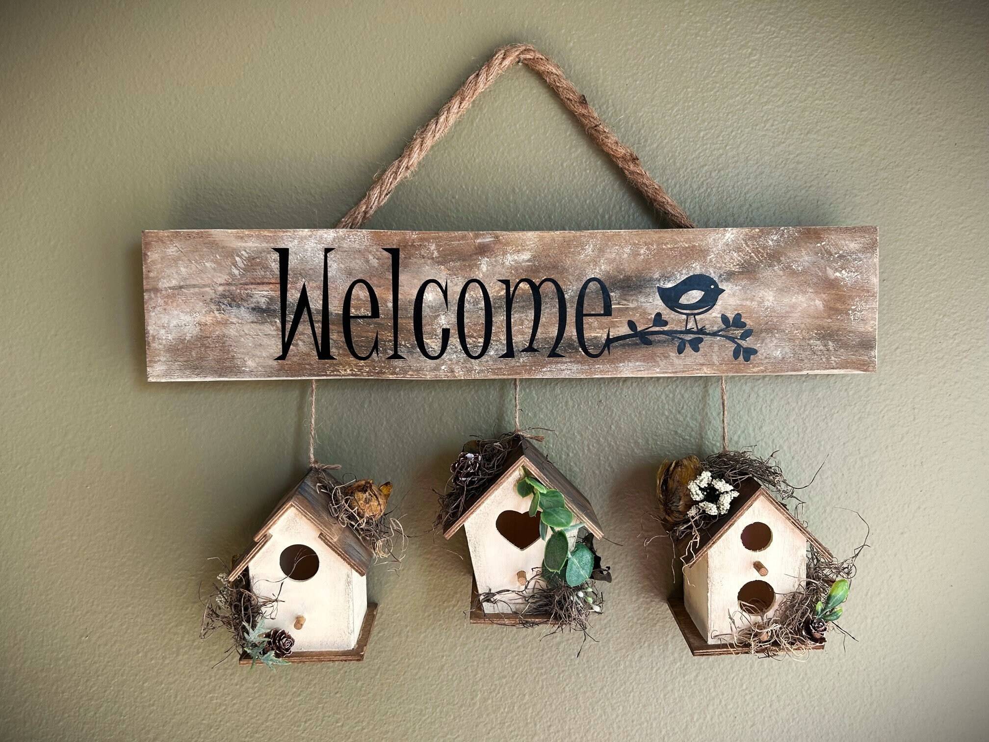 Welcome Bird House Sign - Etsy