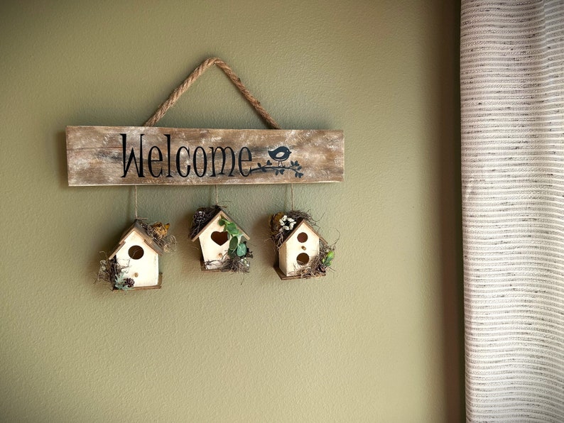 Welcome Bird House Sign - Etsy