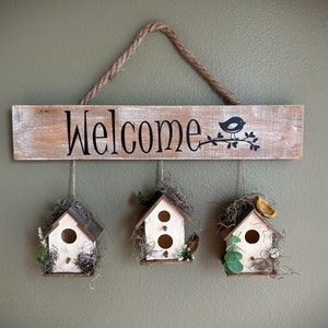 Welcome Bird House Sign - Etsy