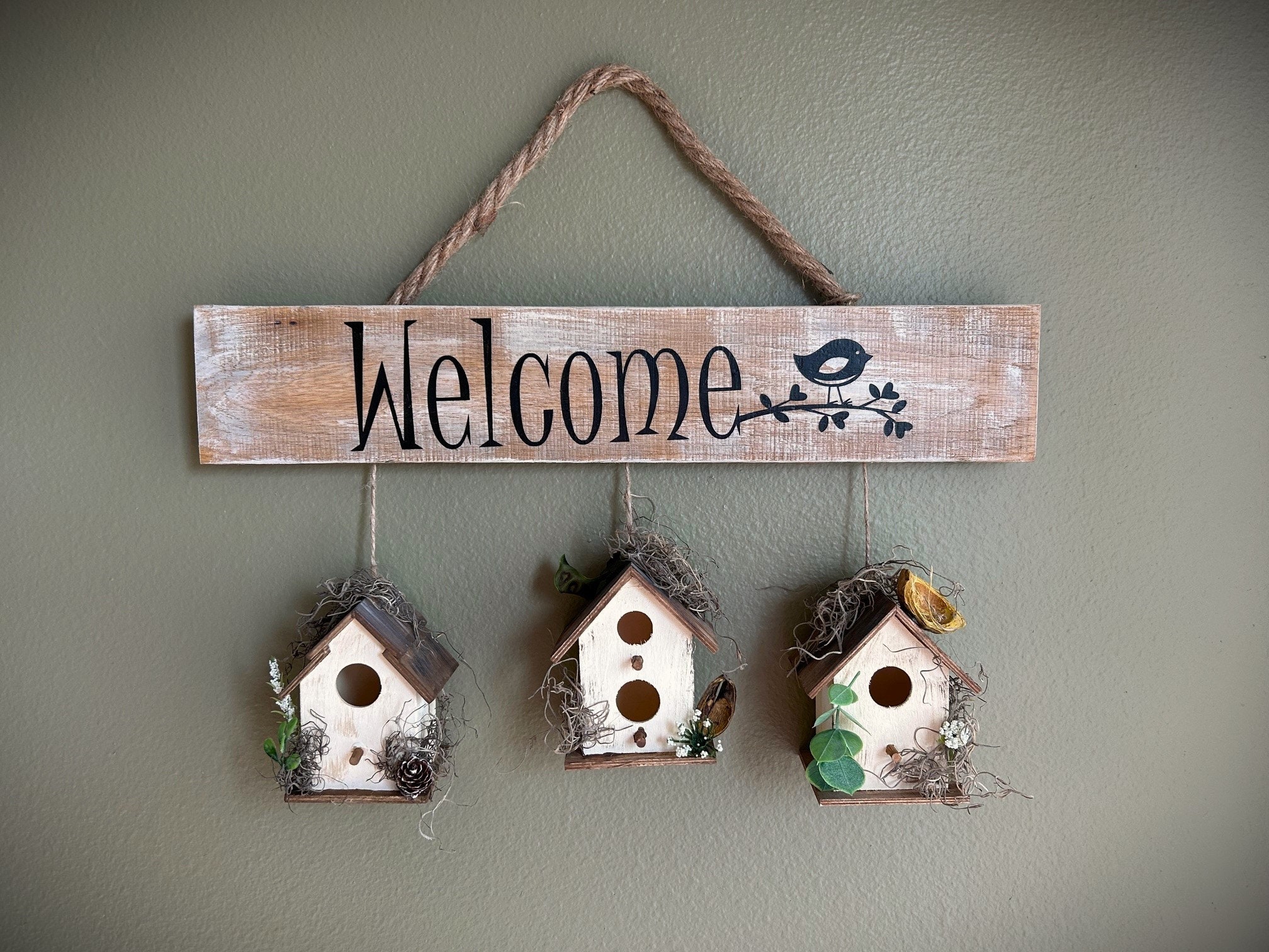 Welcome Bird House Sign - Etsy