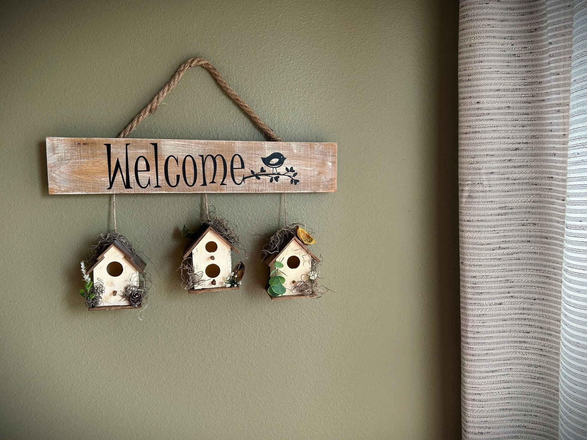 Welcome Bird House Sign - Etsy