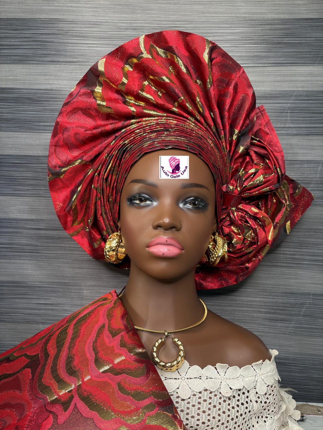 Wine Color Sego Gele Hat - Etsy