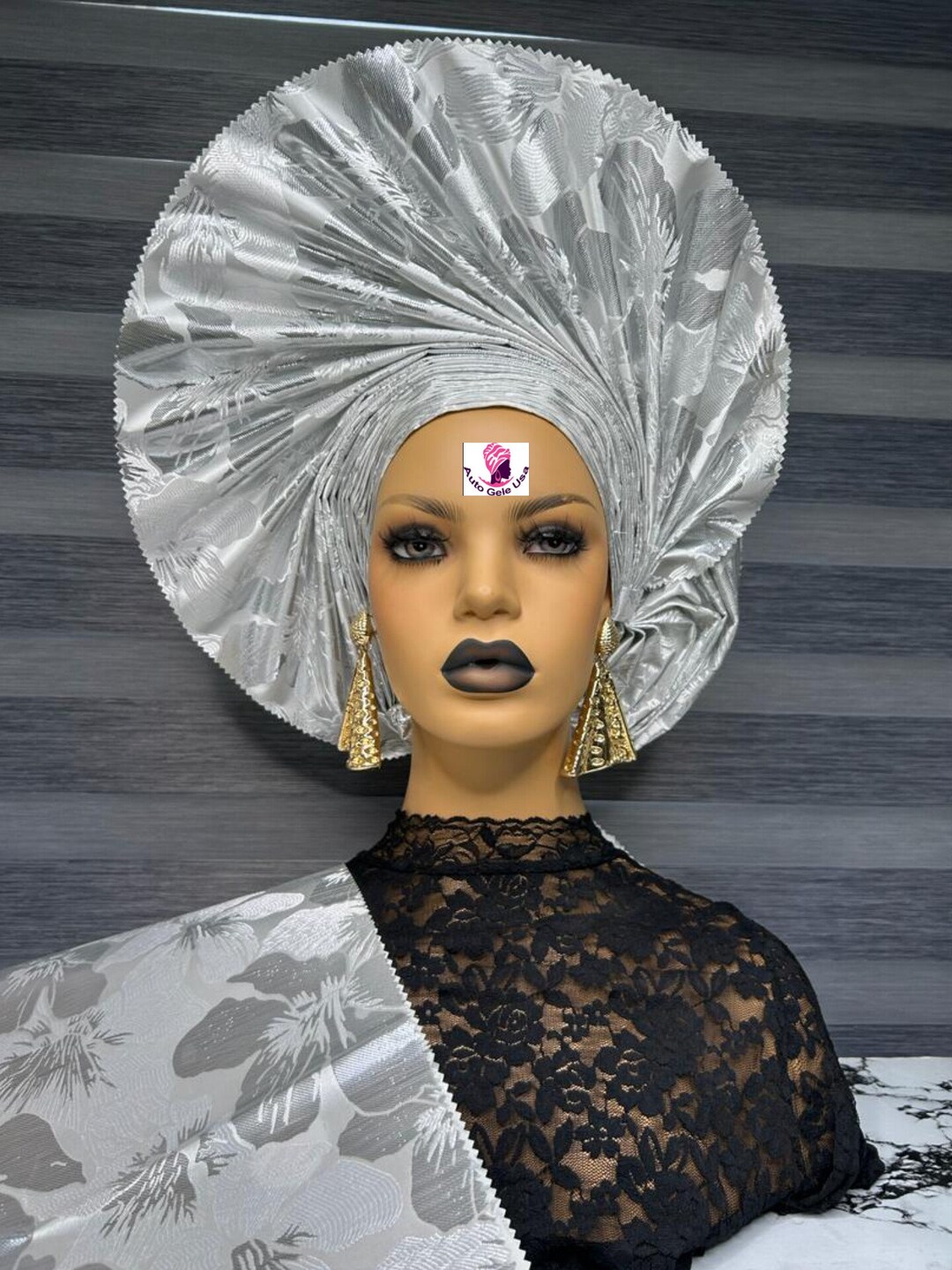 Silver Color Sego Gele Hat - Etsy