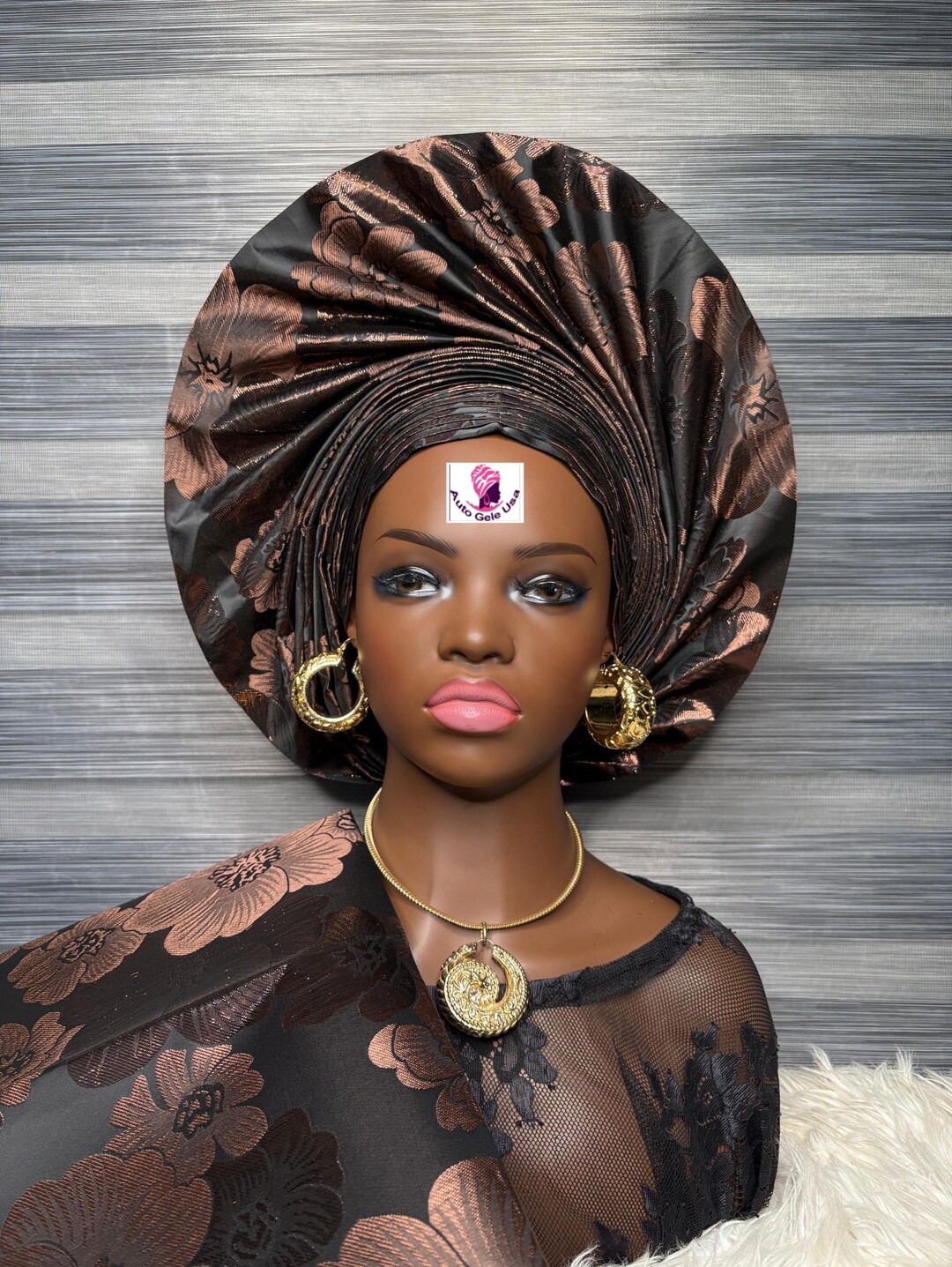 Brown Color Sego Gele Hat - Etsy