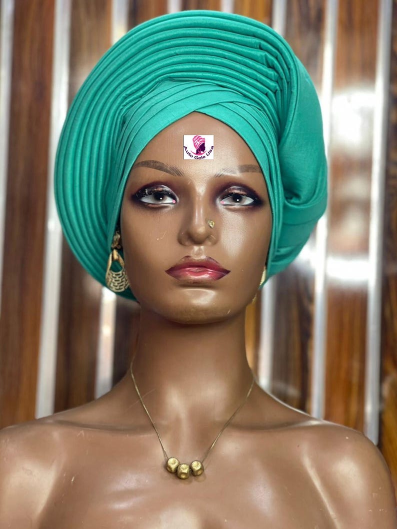 Green Color Turban Gele Hat - Etsy