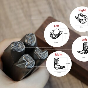 Cow Stripe Cowboy Hat Cowboy Boots Metal Design Stamp - Etsy