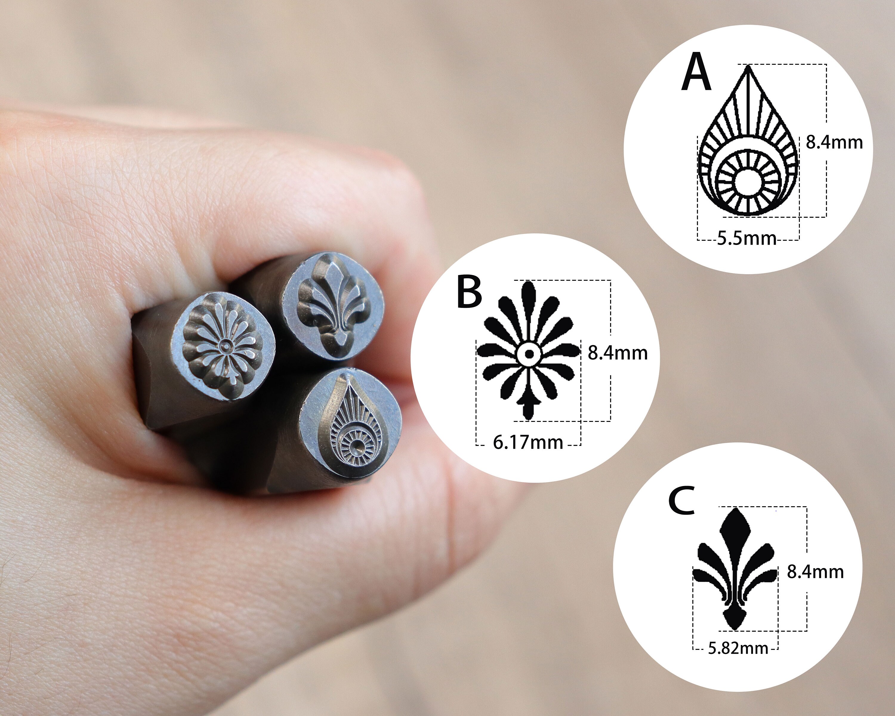 Teardrop Metal Stamp, Water,decorative Stamp,metal Design Stamp, Metal ...