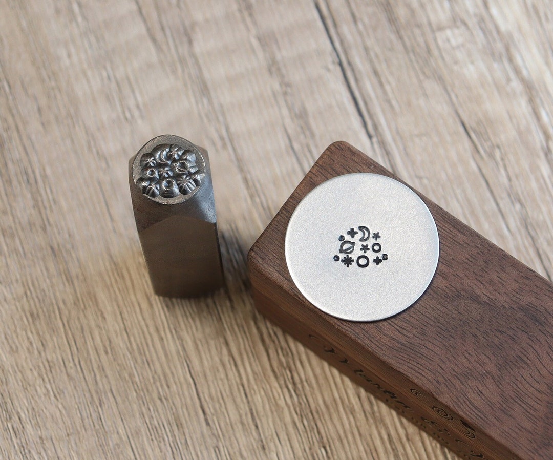 Galaxy Metal Stamp, Stars, Moon, Planet, Metal Design Stamp, Metal ...