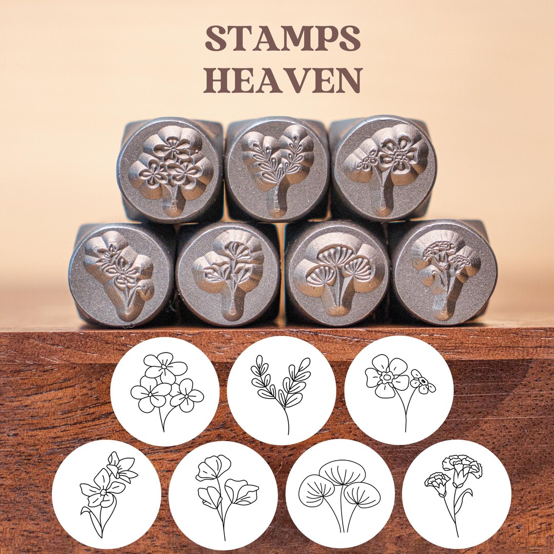 Flowers and Leafages Metal Stamp, Metal Design Stamp, Metal Stamping ...