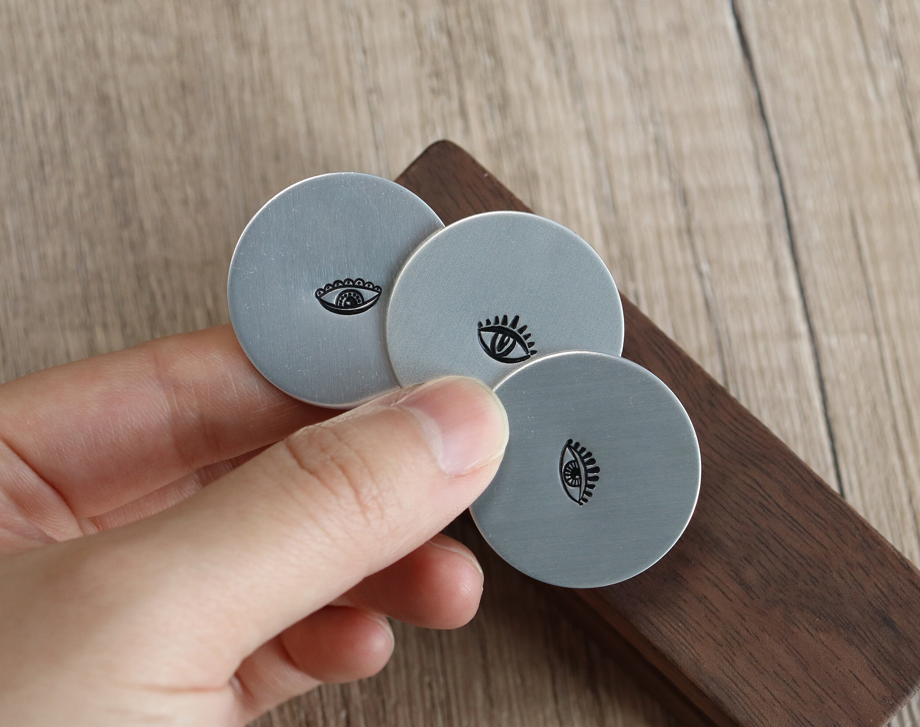 Devil's Eyes Stamps, Lucky Eyes, Metal Design Stamp, Metal Stamping ...