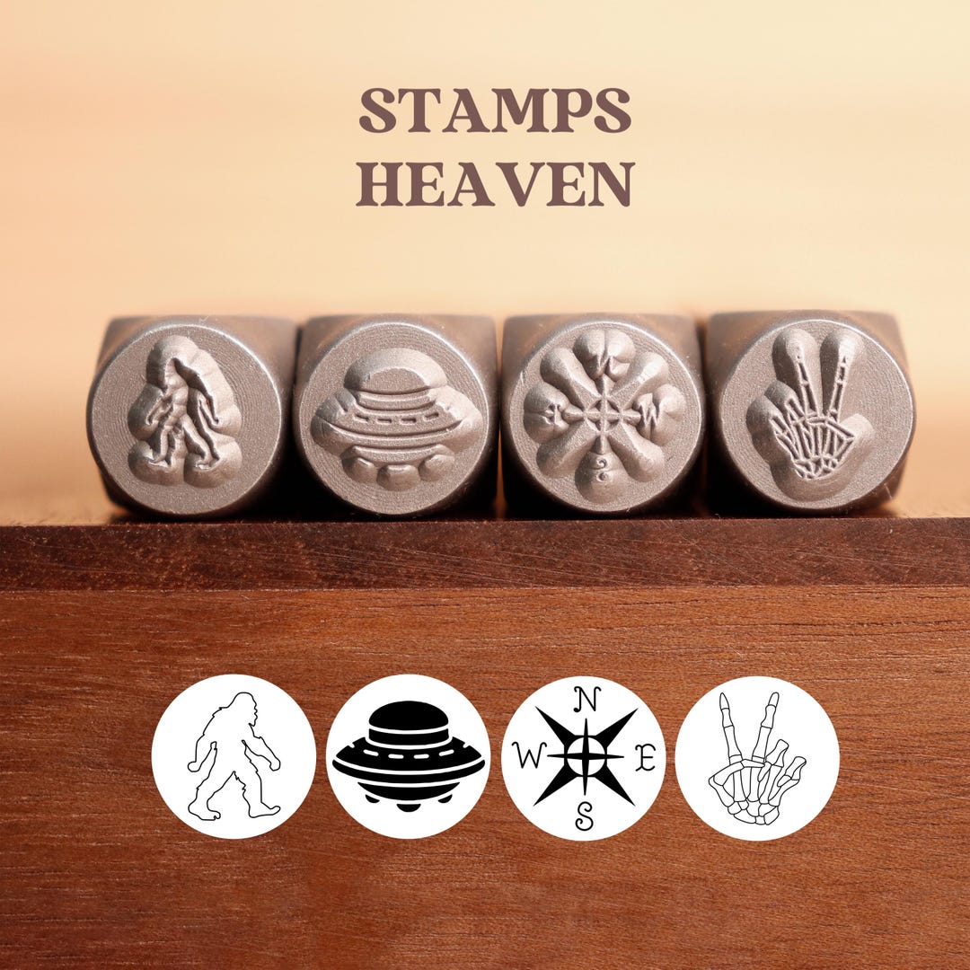 Alien & UFO Metal Stamps Set: Sci-fi Craft Stamps, DIY Jewelry Making ...
