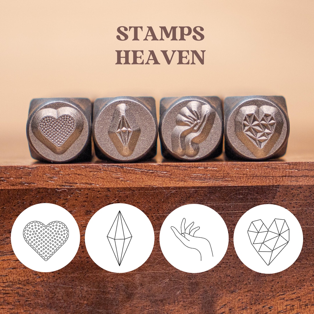 Heart Print Metal Stamp,heart, Metal Design Stamp, Metal Stamping Punch ...
