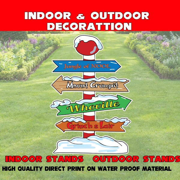 Christmas Directional Yard Sign - Etsy