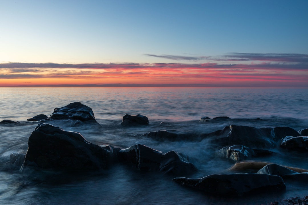 Copper Harbor Sunset Wall Art, 8x12 Print W/ 12x16 Mat - Etsy